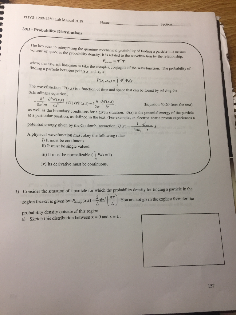 Solved PHYS-1200/1250 Lab Manual 2018 Name Section 39B | Chegg.com