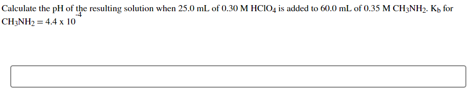 Solved Calculate the pH of the resulting solution when 25.0 | Chegg.com