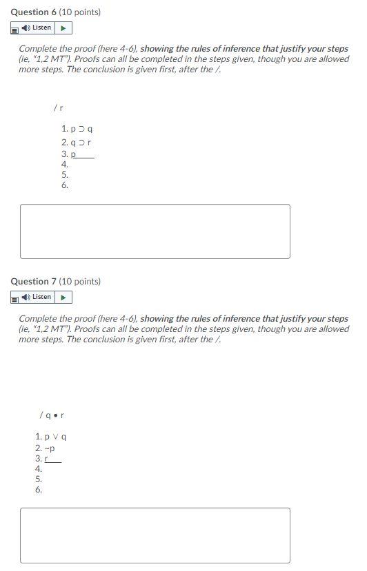 Solved Complete the proof, showing the rules of inference | Chegg.com