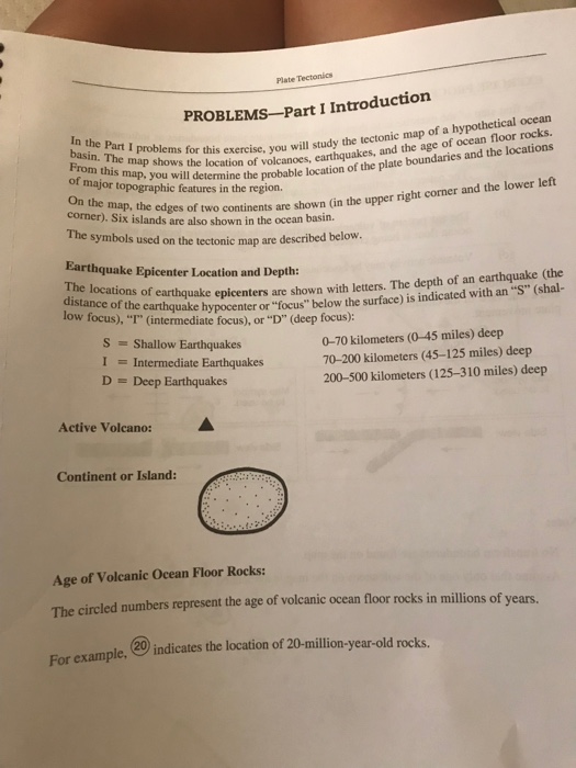 Solved Plate Tectonics PROBLEMS-Part I Introduction From | Chegg.com