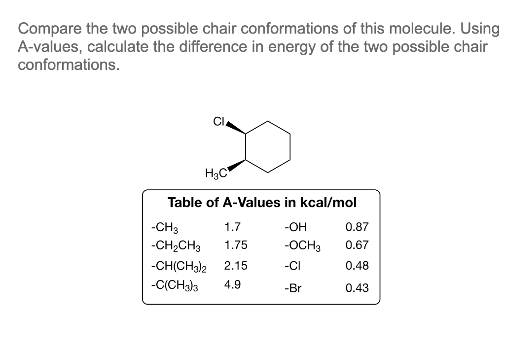 Solved Compare the two possible chair conformations of this | Chegg.com