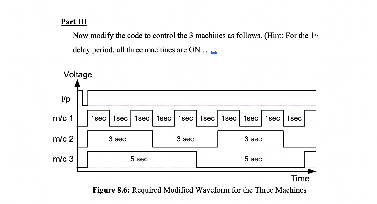 Part III Now modify the code to control the 3 | Chegg.com