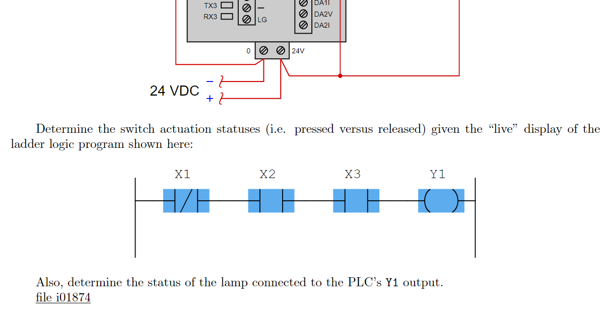 Solved Suppose We Have A Koyo Click Plc Connected To Three