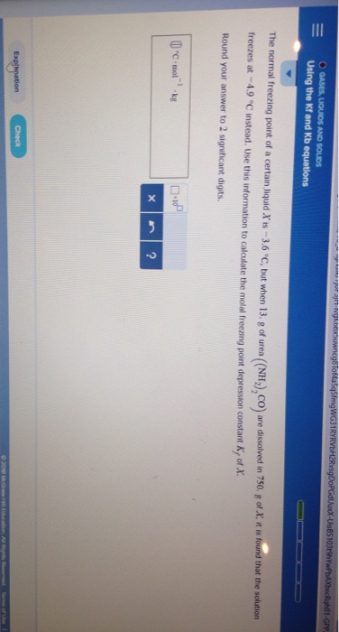 Solved GASES, LIQUIDS AND SOLIDS The normal treezing point | Chegg.com
