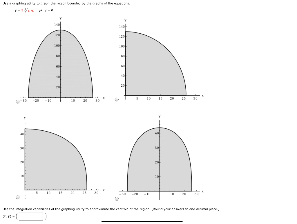 Solved Use a graphing utility to graph the region bounded by | Chegg.com