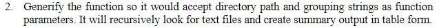 2. Generify the function so it would accept directory | Chegg.com