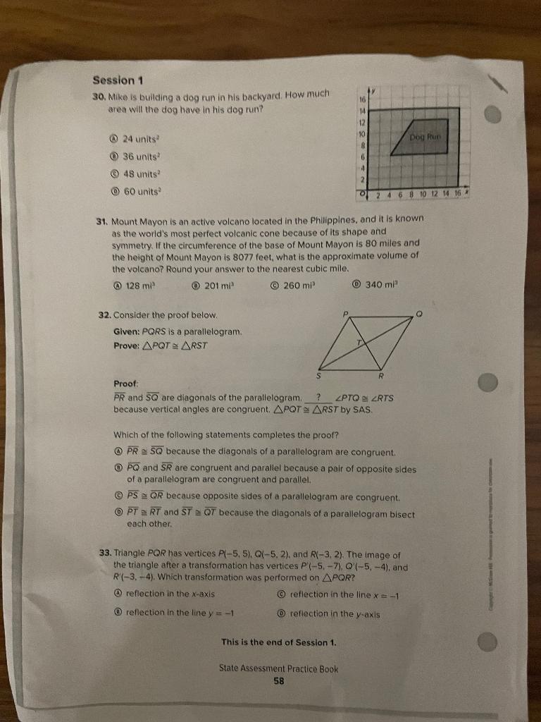 Solved 30. Mike is buliding a dog run in his backyard. How | Chegg.com