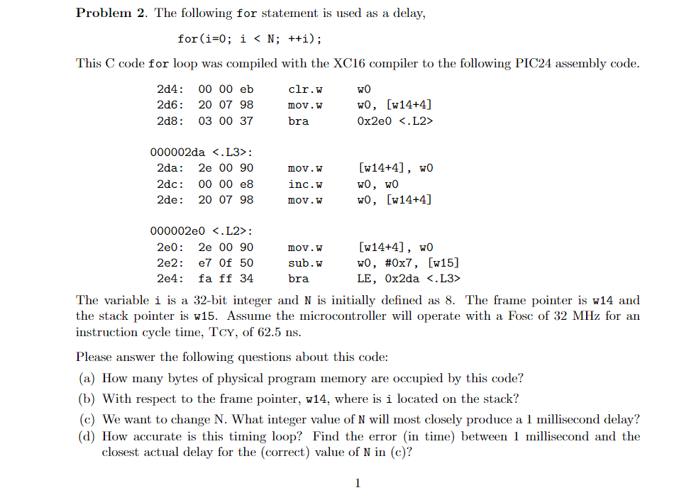 .Assume the PIC24FJ64GA002 microcontroller in the | Chegg.com