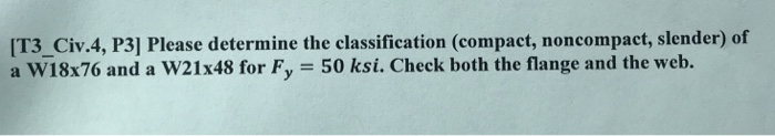 Solved IT3_Civ.4, P3] Please determine the classification | Chegg.com