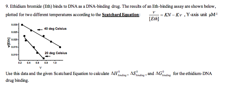 9. Ethidium bromide (Eth) binds to DNA as a | Chegg.com