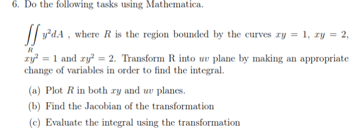 6. Do the following tasks using Mathematica. S/ vºdA | Chegg.com