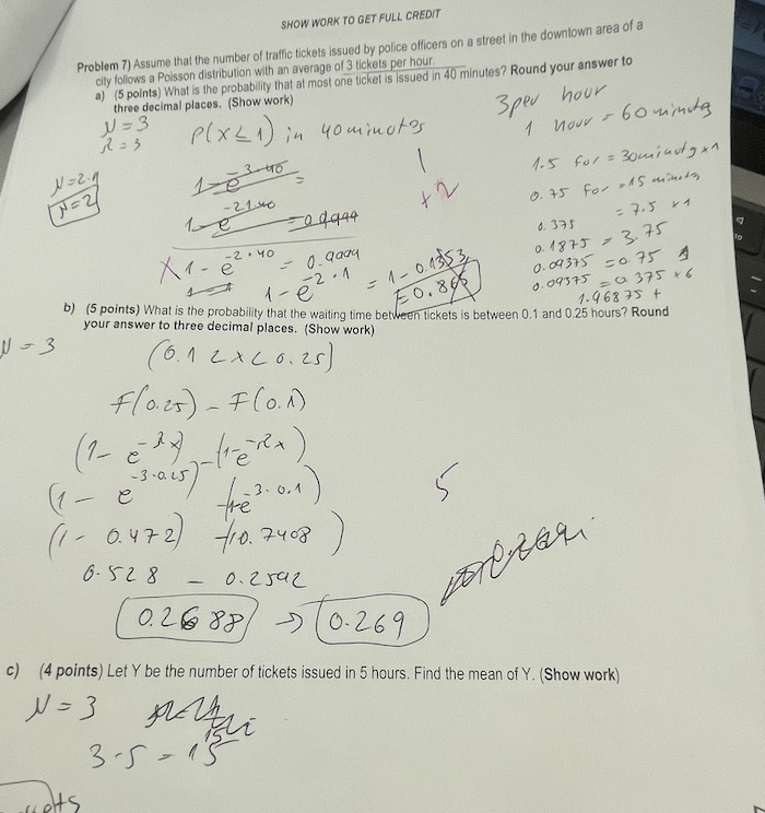 Solved SHOW WORK TO GET FULL CREDIT Problem 7) Assume that | Chegg.com