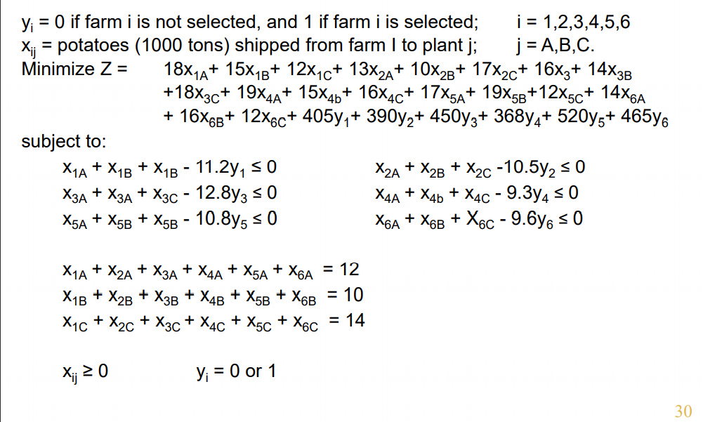 Using Cplex Opl Solve The Following Mixed Integer