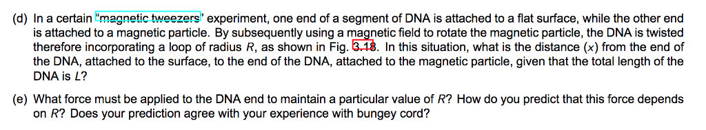 Solved Problem 8: Twisted DNA, a.k.a. plectonemes When DNA | Chegg.com