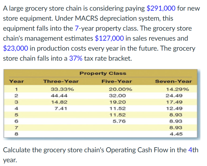 Solved A large grocery store chain is considering paying | Chegg.com