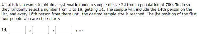 Solved A statistician wants to obtain a systematic random | Chegg.com