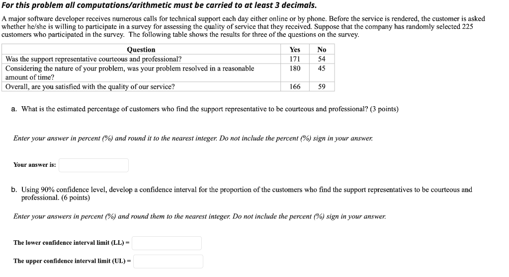 Solved For this problem all computations/arithmetic must be | Chegg.com