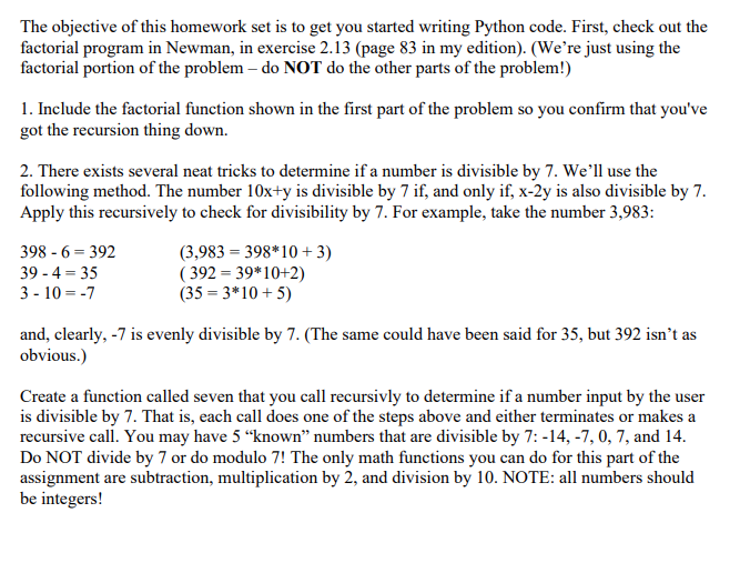 Solved The objective of this homework set is to get you | Chegg.com
