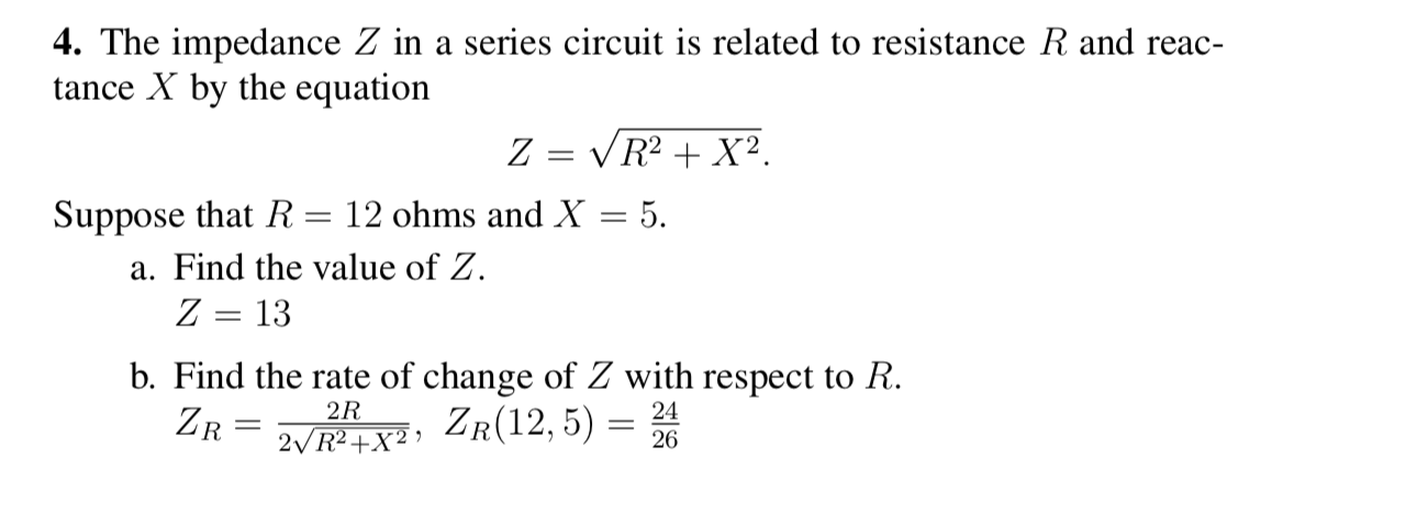 Solved - 4. The impedance Z in a series circuit is related | Chegg.com