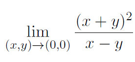 Solved lim(x,y)→(0,0)x−y(x+y)2 | Chegg.com