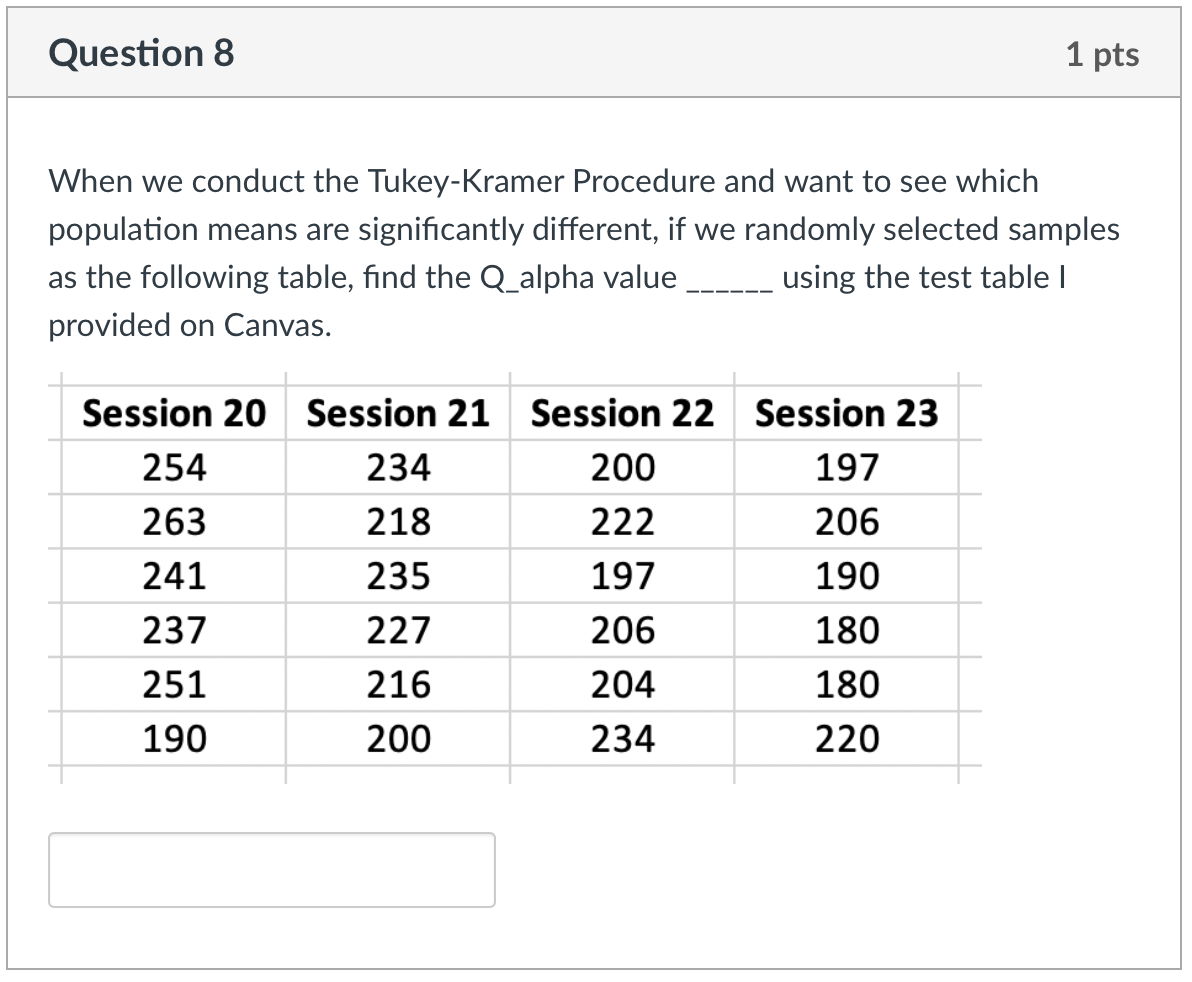 When We Conduct The Tukey Kramer Procedure And Want