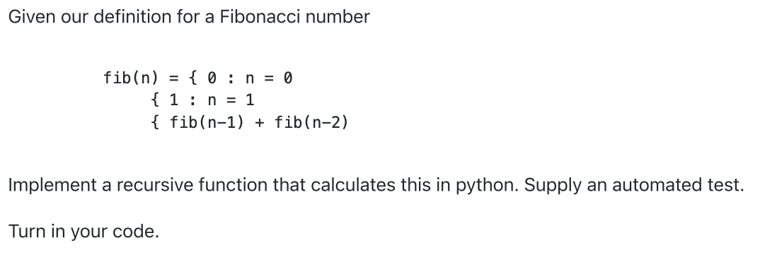 Solved Problem - Fibonacci Numbers 200pts - Due Nov 1, 2021 | Chegg.com