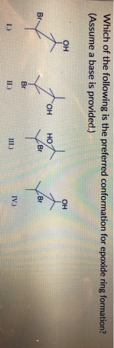 Solved Which of the following is the preferred conformation | Chegg.com