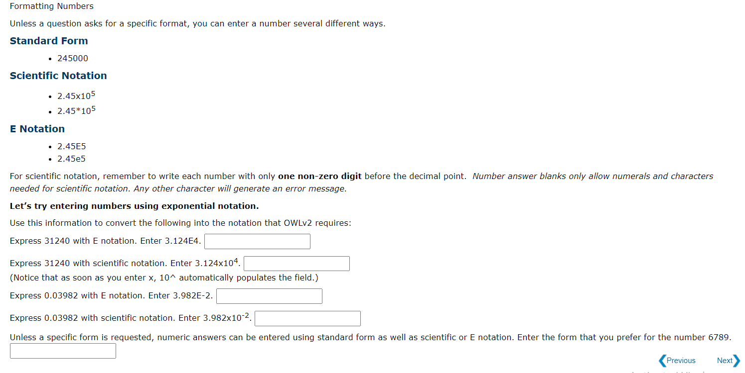 Solved Unless a question asks for a specific format, you can | Chegg.com