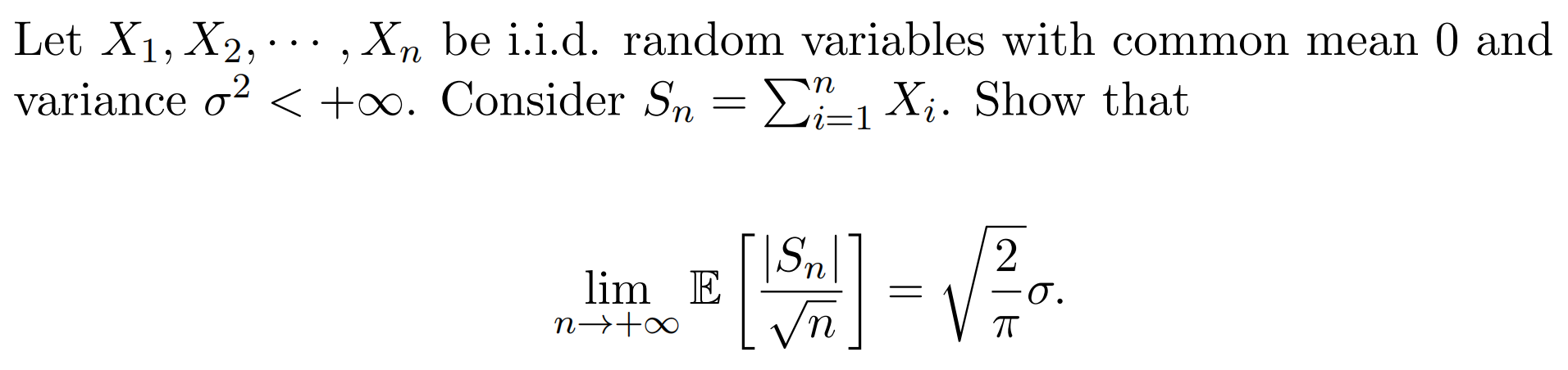 Solved Let X1,X2,⋯,Xn be i.i.d. random variables with common | Chegg.com