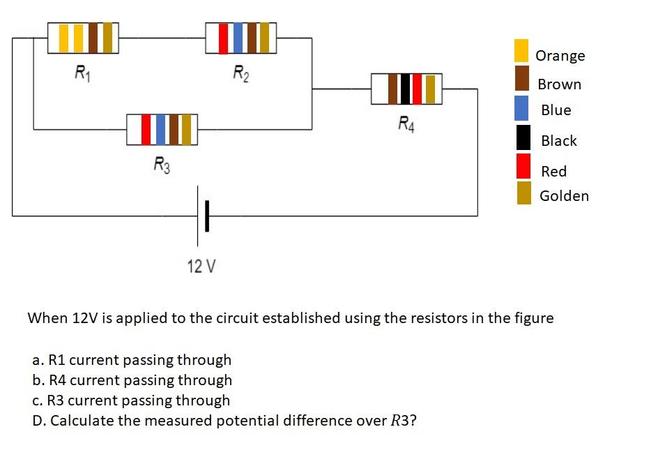 Solved When 12 V is applied to the circuit established using | Chegg.com
