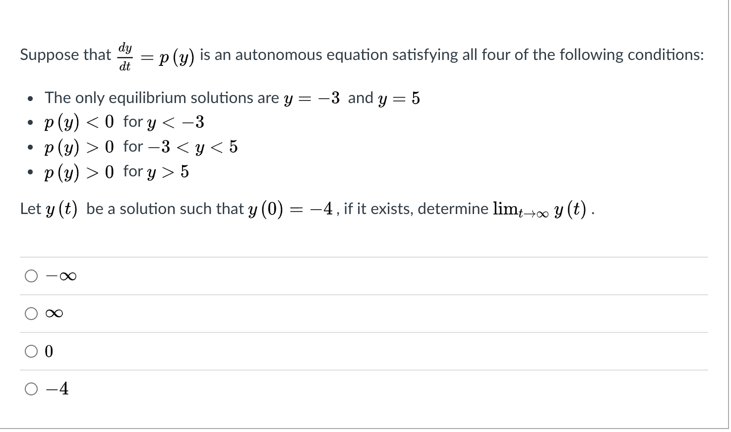 Solved dy Suppose that dt =p(y) is an autonomous equation | Chegg.com