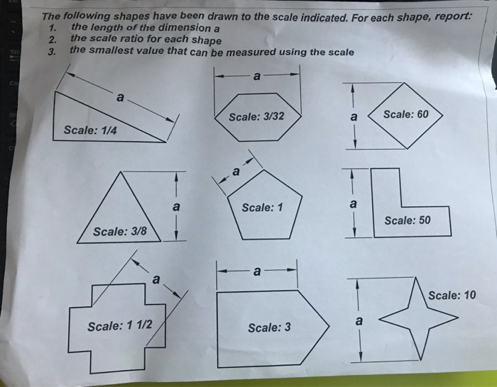 Solved please use the architect’s scale for the fraction | Chegg.com