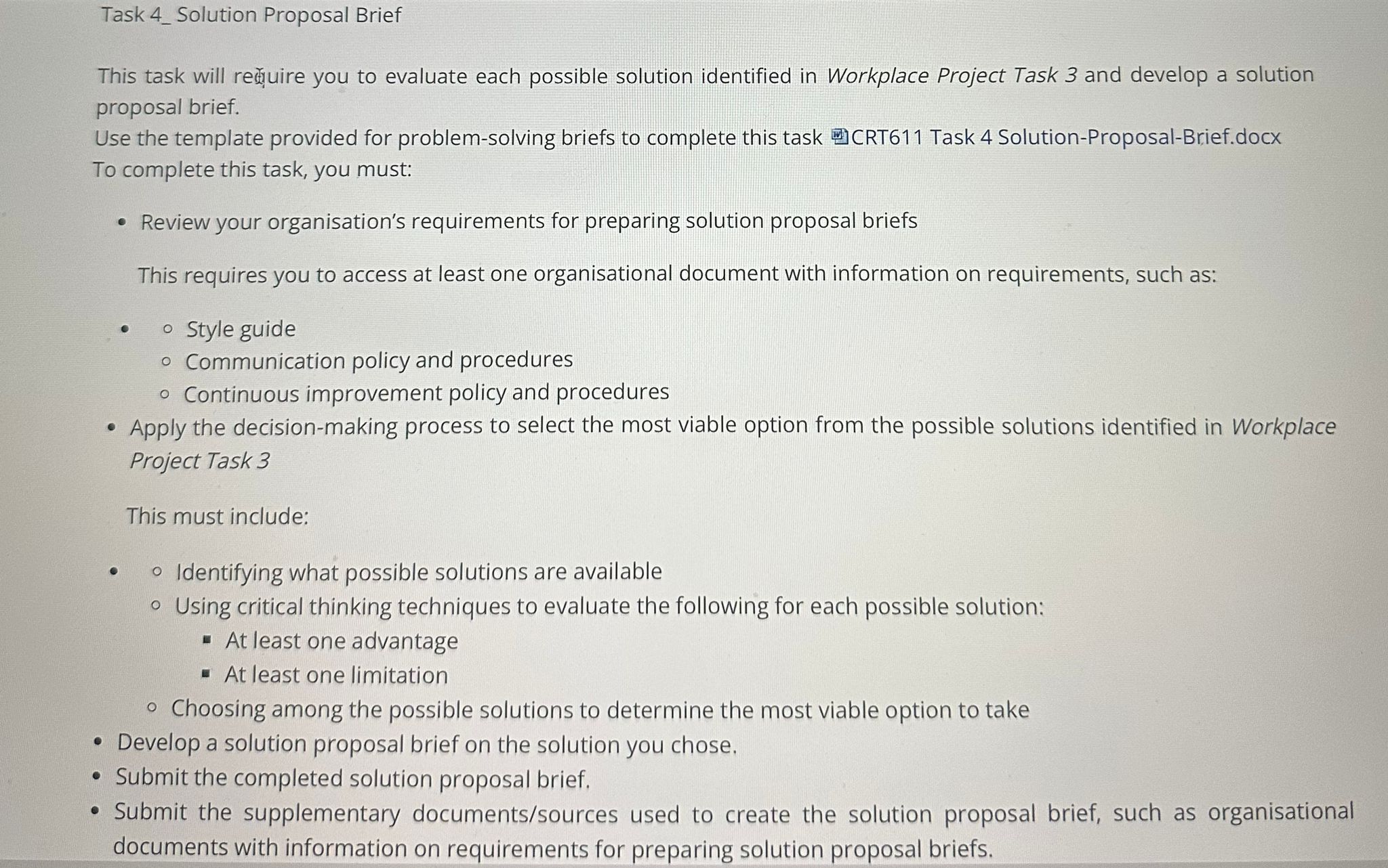 Solved This task will requinire you to evaluate each | Chegg.com