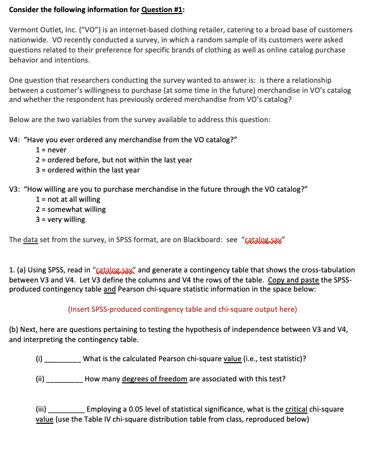 Consider the following information for Question #1: | Chegg.com