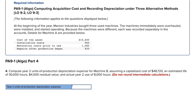 Solved Required information PA9-1(Algo) Computing | Chegg.com