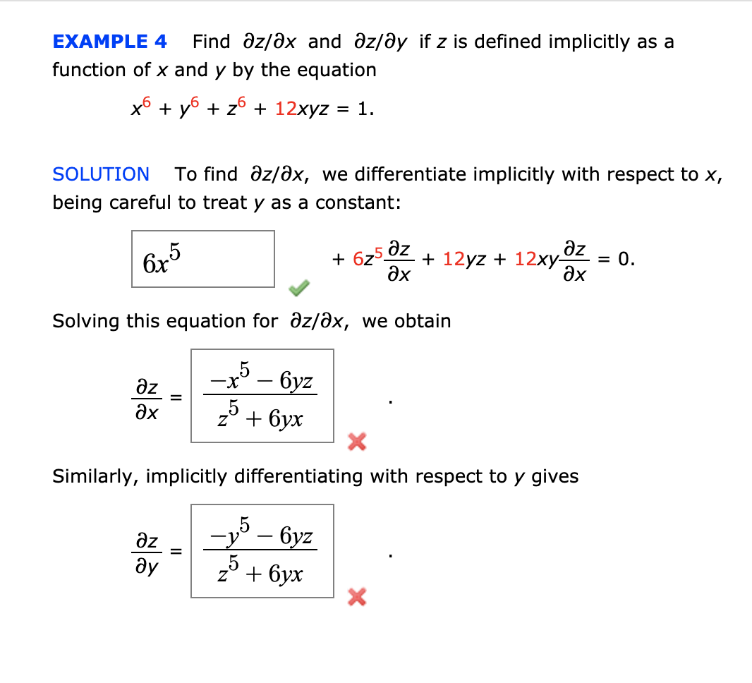 Solved Example 4 Find Az Ax And Az Ay If Z Is Defined