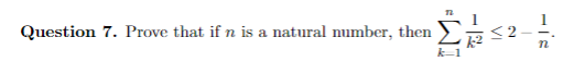 Solved Question 7. Prove that if n is a natural number, then | Chegg.com