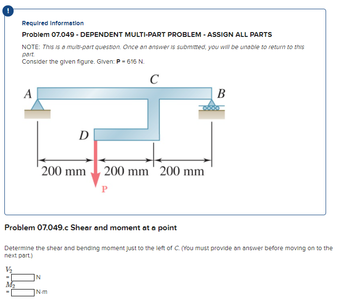 Solved Required Information Problem 07.049 - DEPENDENT | Chegg.com
