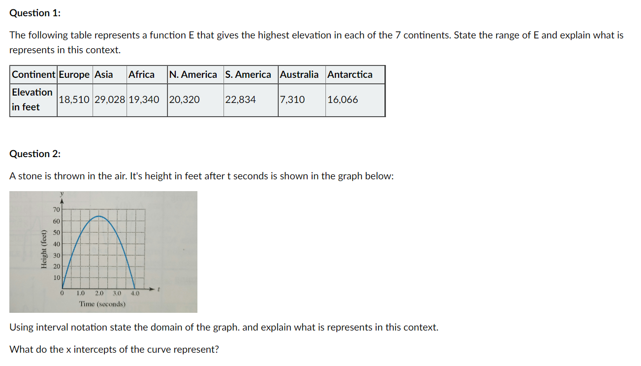 Solved The following table represents a function E that | Chegg.com