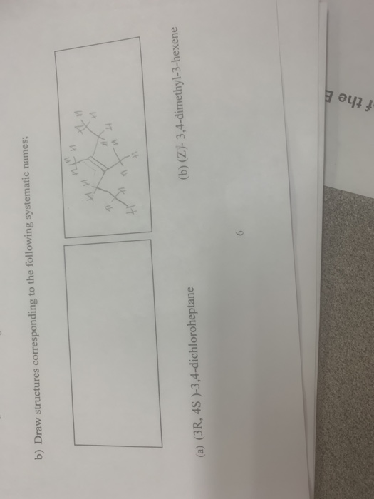 Solved b) Draw structures corresponding to the following | Chegg.com