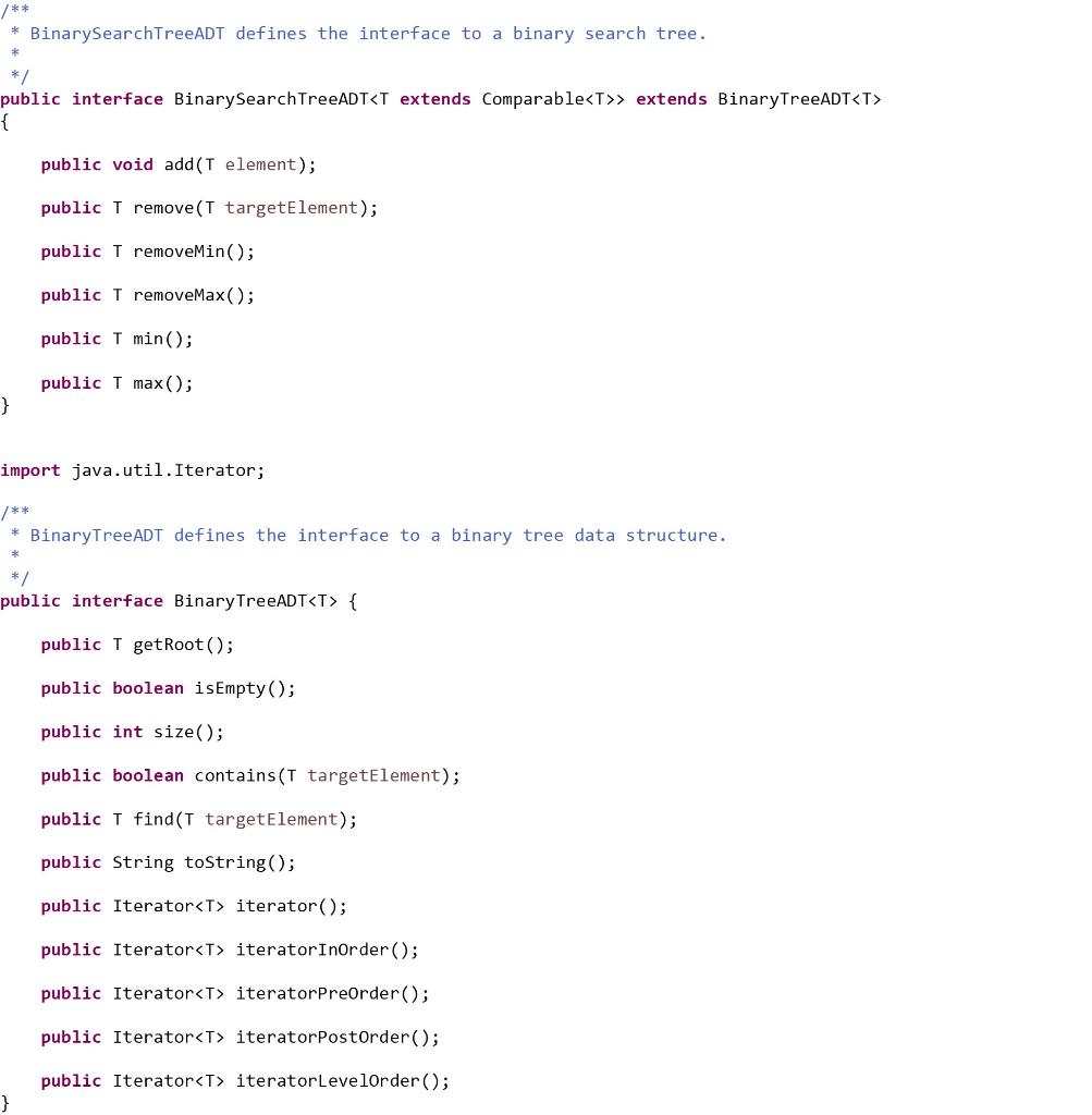 Solved . Ch 8-Binary Search Tree implementation Complete the | Chegg.com