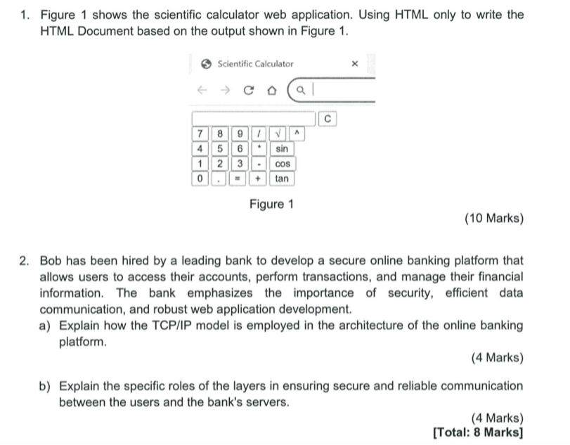Solved Figure 1 ﻿shows the scientific calculator web | Chegg.com
