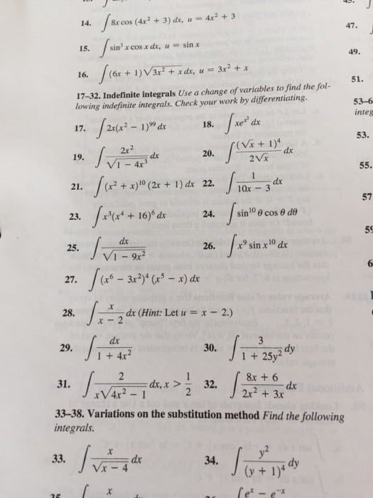 Solved integral 8x cos (4x^2 +) dx, u = 4x^2 + 3 integral | Chegg.com