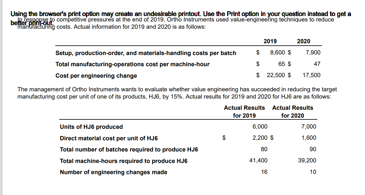 Solved Ortho Instruments uses a manufacturing costing system | Chegg.com