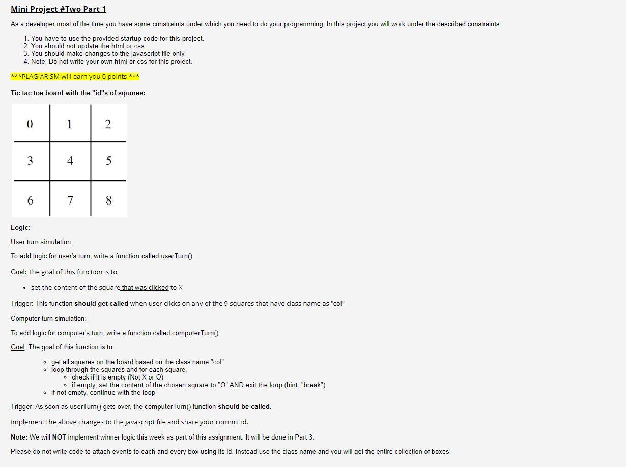 Solved Mini Project #Two Part 1 As a developer most of the | Chegg.com