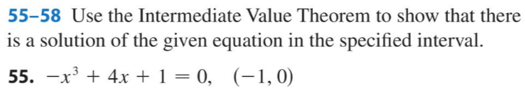 Solved 55-58 Use the Intermediate Value Theorem to show that | Chegg.com