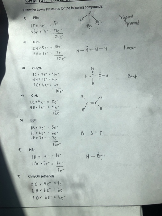 Bsf Lewis Structure Lewis Structures Practice Worksheet