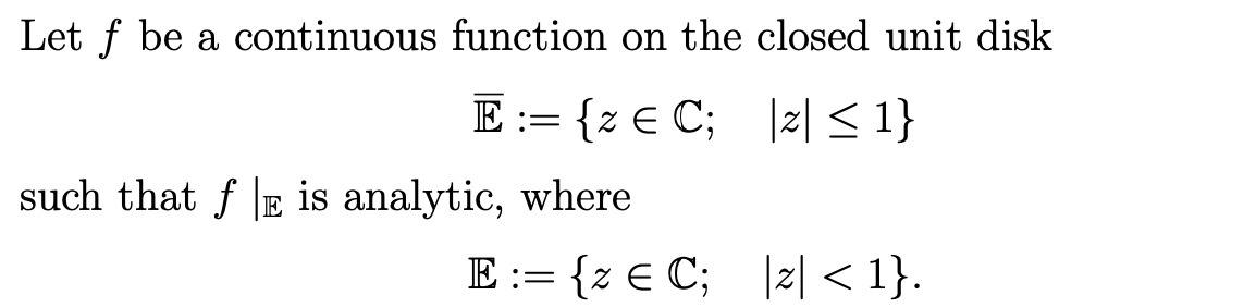 Let f be a continuous function on the closed unit | Chegg.com