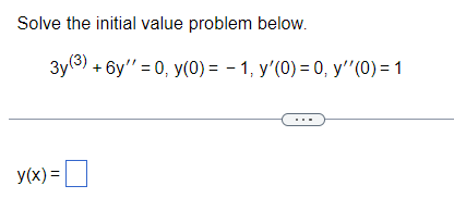 Solved Solve the initial value problem below. | Chegg.com