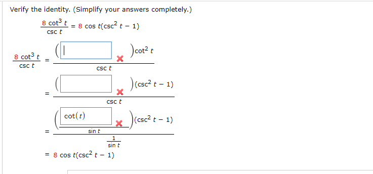 Solved Verify the identity. (Simplify your answers | Chegg.com
